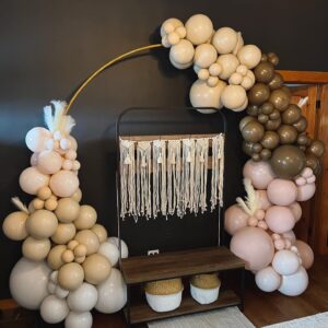 129 Pcs DIY Boho Balloons Garland Bush Balloon Garland Arch Kit Double Stuffed Blush Pink Balloons Dusty Rose Balloon Garland for Baby Shower Decorations Party Birthday