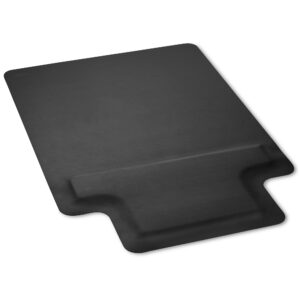 workonit 54" x 36" anti-fatigue chair mat for hardwood floors, sit or standing desk, black