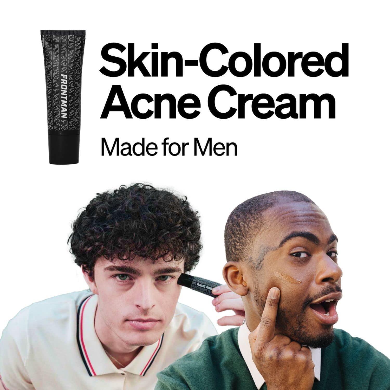 FRONTMAN Fade, Men's Acne Concealer With Salicylic Acid | Blemishes & Dark Circles | Natural Coverage, Non-Greasy Formula, Fragrance-Free | Great for All Skin Types | Men’s Concealer L2 Light Shade