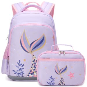 jianya girls backpack for school kids bookbag kindergarten elementary backpack lunch box set