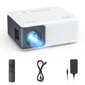 mini projector, yoton portable phone projector 1080p supported, 6000 lumens brightness home projector y3 compatible with fire stick, hdmi, usb, ps5, xbox, ios, android, laptop