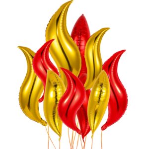 10 pcs fire balloon firefighter birthday party decorations 24 inch fire truck birthday party supplies fake campfire for hunting summer camping supplies theme party