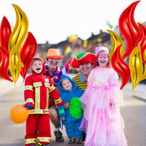 10 Pcs Fire Balloon Firefighter Birthday Party Decorations 24 Inch Fire Truck Birthday Party Supplies Fake Campfire for Hunting Summer Camping Supplies Theme Party