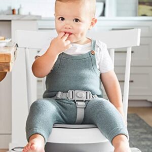 Skip Hop Booster Seat for Dining Table, Sleek Seat Booster, Grey/White