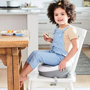 Skip Hop Booster Seat for Dining Table, Sleek Seat Booster, Grey/White