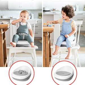 Skip Hop Booster Seat for Dining Table, Sleek Seat Booster, Grey/White