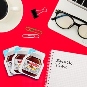 Nutella Chocolate Hazelnut Spread Mini Snack Pack to Go. Perfect Portion Control (Just ½ Oz) 80 Calories per Single Cup. ATREVO Bundle + 20 Eco-Friendly Wooden Spoons (20 Pack). Back to School Snacks.