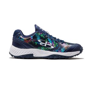 boombah women's dart tropics turf navy/multi - size 8.5