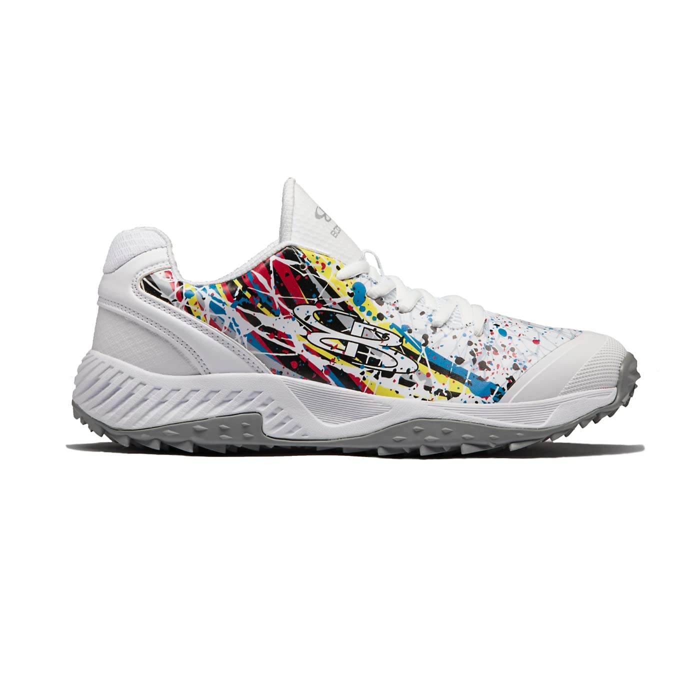 Boombah Women's Dart Splash Turf White/Gray/Cyan/Magenta - Size 10.5