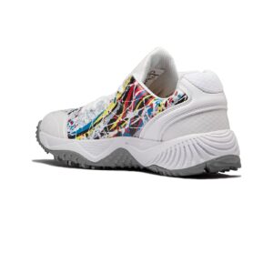 Boombah Women's Dart Splash Turf White/Gray/Cyan/Magenta - Size 10.5