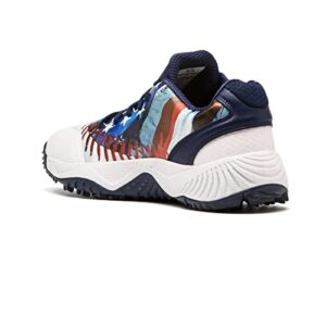 Boombah Women's Dart Low Flag 1 Turf Shoes Navy/White/Red - Size 9