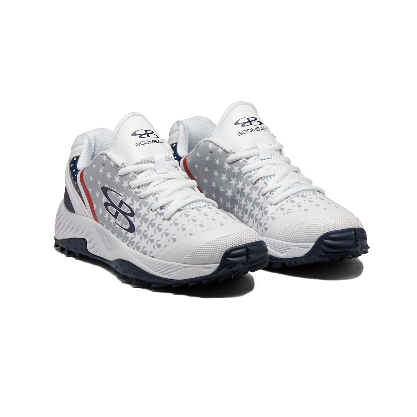 Boombah Women's Dart Star Fade Turf White/Navy/Gray - Size 8