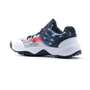 Boombah Women's Dart Low Flag 3 Turf Shoes Navy/White/Red - Size 7