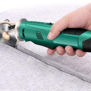 MXBAOHENG Electric Rotary Cutter Cordless Electric Scissor Rechargeable Fabric Shear for Cloth/Paper/Carpet/Leather Cutting Thickness ≤2.5cm (2 Batteries)