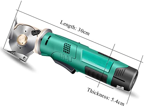 MXBAOHENG Electric Rotary Cutter Cordless Electric Scissor Rechargeable Fabric Shear for Cloth/Paper/Carpet/Leather Cutting Thickness ≤2.5cm (2 Batteries)