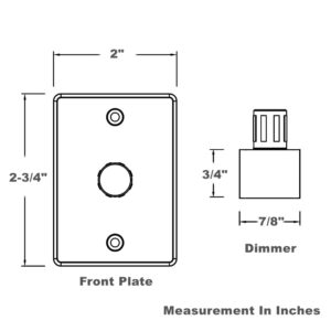 Acegoo 12V Dimmer Switch, RV Light Dimmer High Side PWM Dimming Switch for Boat Camper Trailer Van Truck Cars, Works with LED Light Fixture, Halogen, Incandescent, Strip Lights