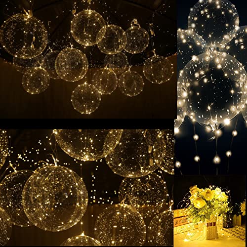 Light up led balloons (warm white-12 sets with battery)