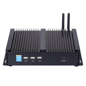 HUNSN Fanless Industrial Computer, IPC, Mini PC, Windows 11 or Linux Ubuntu, I7 1165G7 1185G7, IM03, VGA, HDMI, LAN, 2 x COM RS232, 3 x USB2.0, 4 x USB3.0, Support WOL, 16G RAM, 256G SSD, 1TB HDD