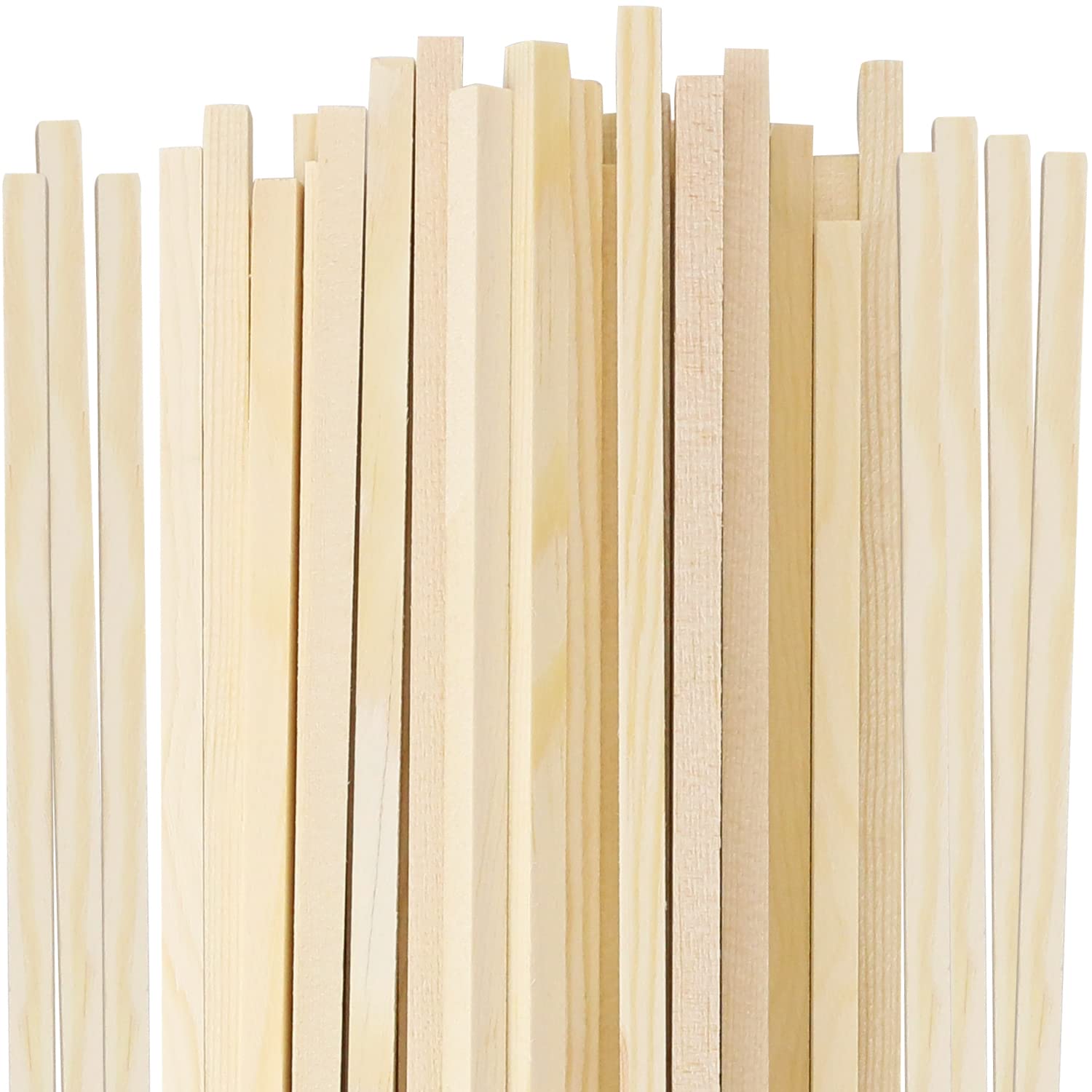 BILLIOTEAM 50 Pack Wooden Dowels for Crafts, Unfinished Square Wooden Dowels Rod,Hardwood Square Dowel Sticks for DIY Crafts Projects,Home Decor(1/4" x 12")