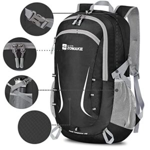 ZOMAKE Lightweight Packable Backpack 35L - Foldable Backpack Water-Resistant Collapsible Backpack Light Daypack for Hiking(Black)