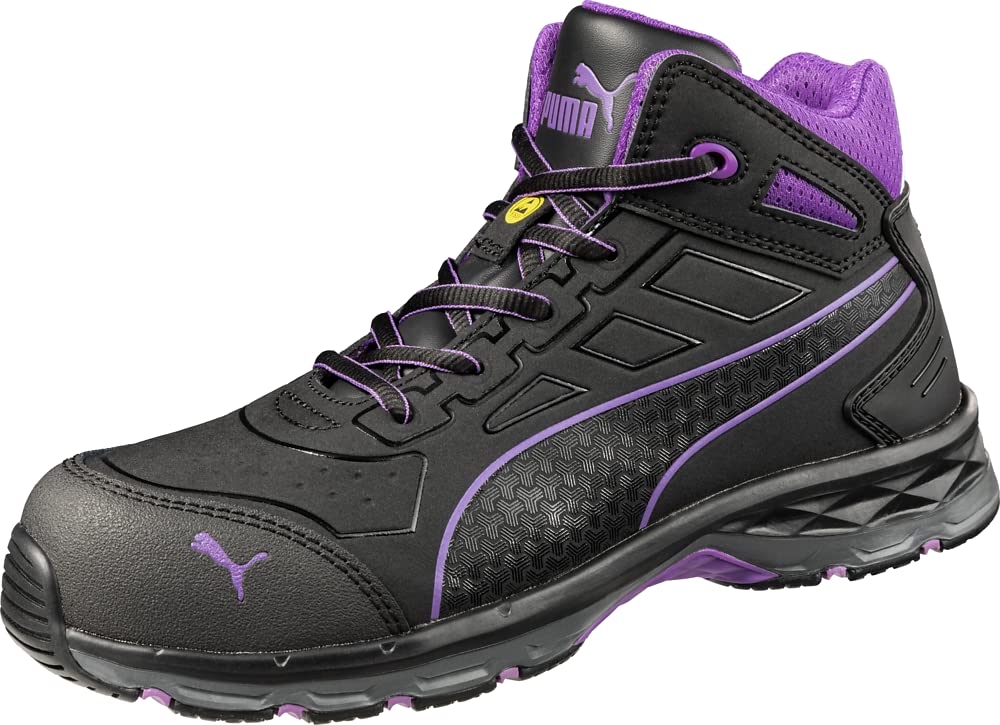 PUMA Safety Stepper Mid WNS ASTM EH Size 11 Black-Purple