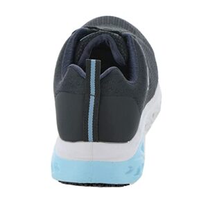 Skechers Glide Step SR - Alloy Toe Charcoal/Light Blue 9 B (M)