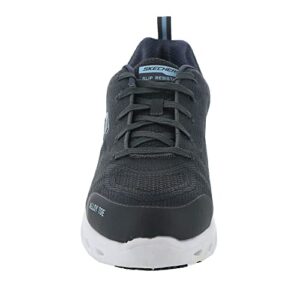 Skechers Glide Step SR - Alloy Toe Charcoal/Light Blue 9 B (M)