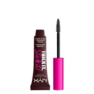 nyx professional makeup thick it stick it thickening brow mascara, eyebrow gel - espresso