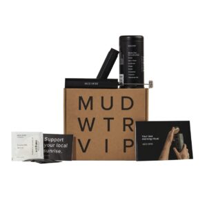 mudwtr coffee alternative morning ritual kit, organic lion's mane, cordyceps, chaga, and reishi mushroom powder, vegan, milk frother included, 180g