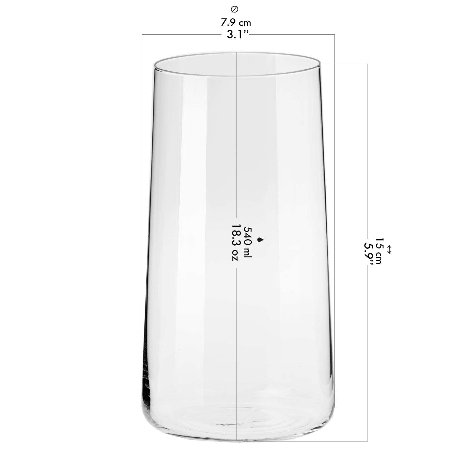 Krosno Glasses Set | 6x Red Wine Glasses 16.6 oz + 6x Tall Water Juice Drinking Glasses 18.3 oz | Crystal Glass | Perfect for Home, Restaurants and Parties | Dishwasher Safe