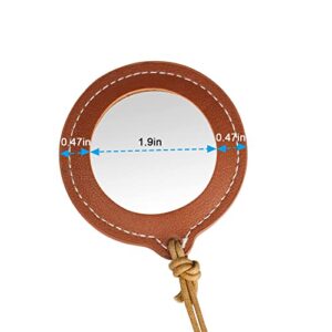 3Pcs Leather Necklace Magnifying Glass, 10X Reading Magnifier for Seniors & Kids, 80MM Magnifying Lens for Book Newspapers Reading,Inspection, Coins, Jewelry, Exploring