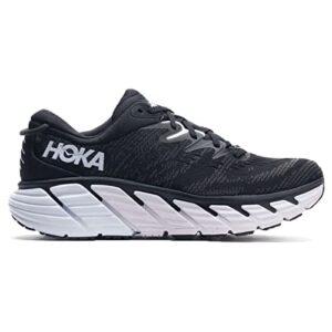 HOKA ONE ONE Women's Road Running, Black White, 8.5 US