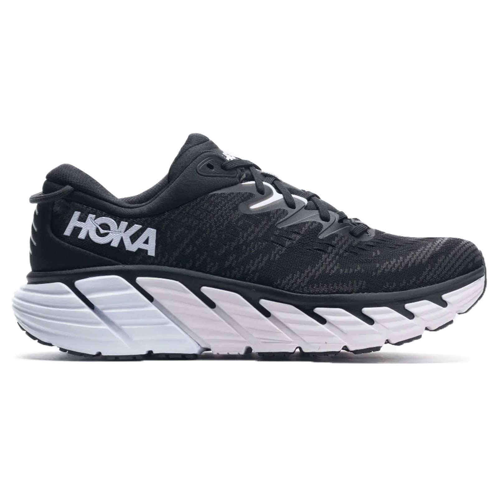 HOKA ONE Women's Gaviota Shoes, Black White, 9.5