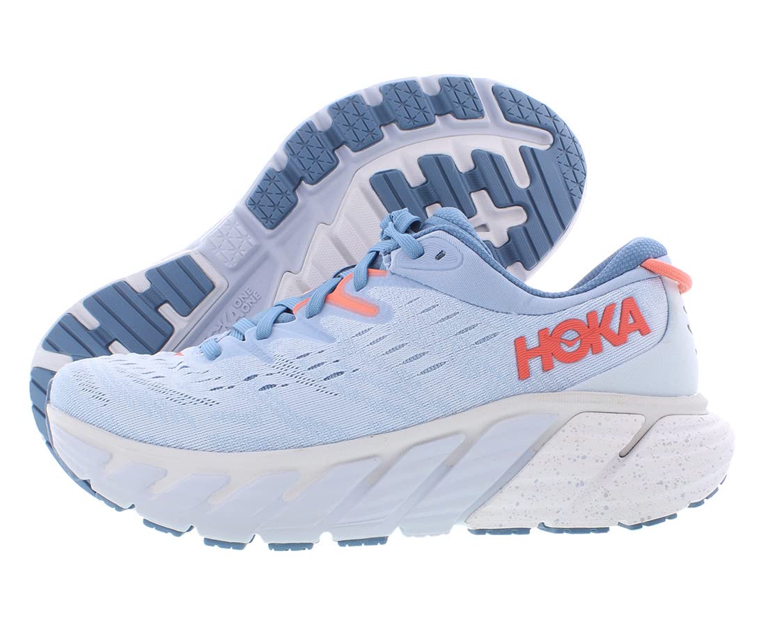 Hoka Gaviota 4 Women's Everyday Running Shoe - Blue Fog / Plein Air - Size 7.5