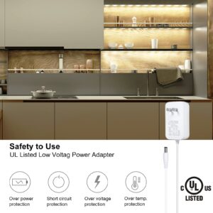 LLTOP Under Cabinet Lighting, Tunable White 3 Color 6 PCS LED Counter Strip Lights with Remote Control Dimmer and Adapter Dimmable Closet Lights Kit for Kitchen, Bedroom, Shelf, Showcase, TV Back