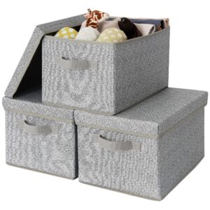 GRANNY SAYS Bundle of 3-Pack Fabric Storage Bins & 3-Pack Rectangle Lidless Storage Bins