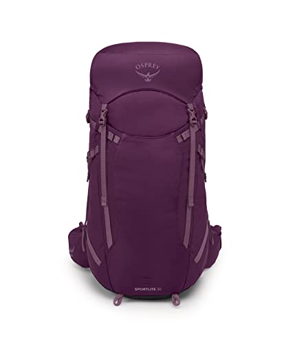 Osprey Sportlite 30L Unisex Hiking Backpack, Aubergine Purple, M/L