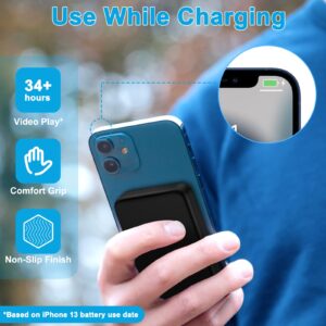 AOGUERBE Magnetic Wireless Portable Charger, 10000mAh Wireless Power Bank PD 22.5W Fast Charging with USB-C LED Display Mag-Safe Battery Pack Compatible for iPhone 15/14/13/12 Pro/Mini/Pro Max (Black)