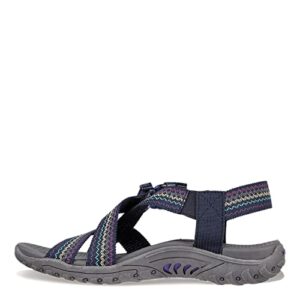 skechers reggae - rise & shine navy multi 10 b (m)