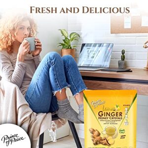 Prince of Peace Instant Ginger Honey Crystals with Lemon, 60 Sachets – Instant Hot or Cold Beverage – Easy to Brew – Drink Like a Tea – Caffeine and Gluten Free – Real Ginger