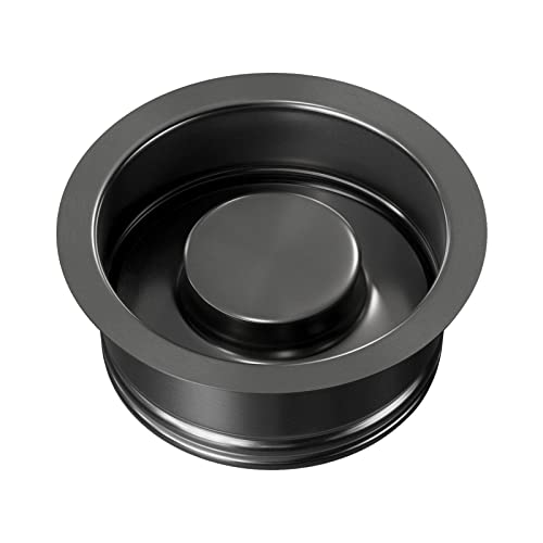 HausinLuck Garbage Disposal Flange, Gunmetal Black Garbage Disposal Drain Garbage Disposal Sink Flange and Stopper, Garbage Disposal Flange Plug for 3-1/2 Inch Drain Hole, Sink Flange and Stopper