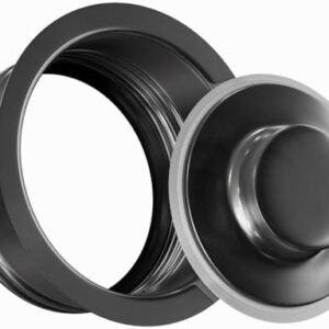 HausinLuck Garbage Disposal Flange, Gunmetal Black Garbage Disposal Drain Garbage Disposal Sink Flange and Stopper, Garbage Disposal Flange Plug for 3-1/2 Inch Drain Hole, Sink Flange and Stopper