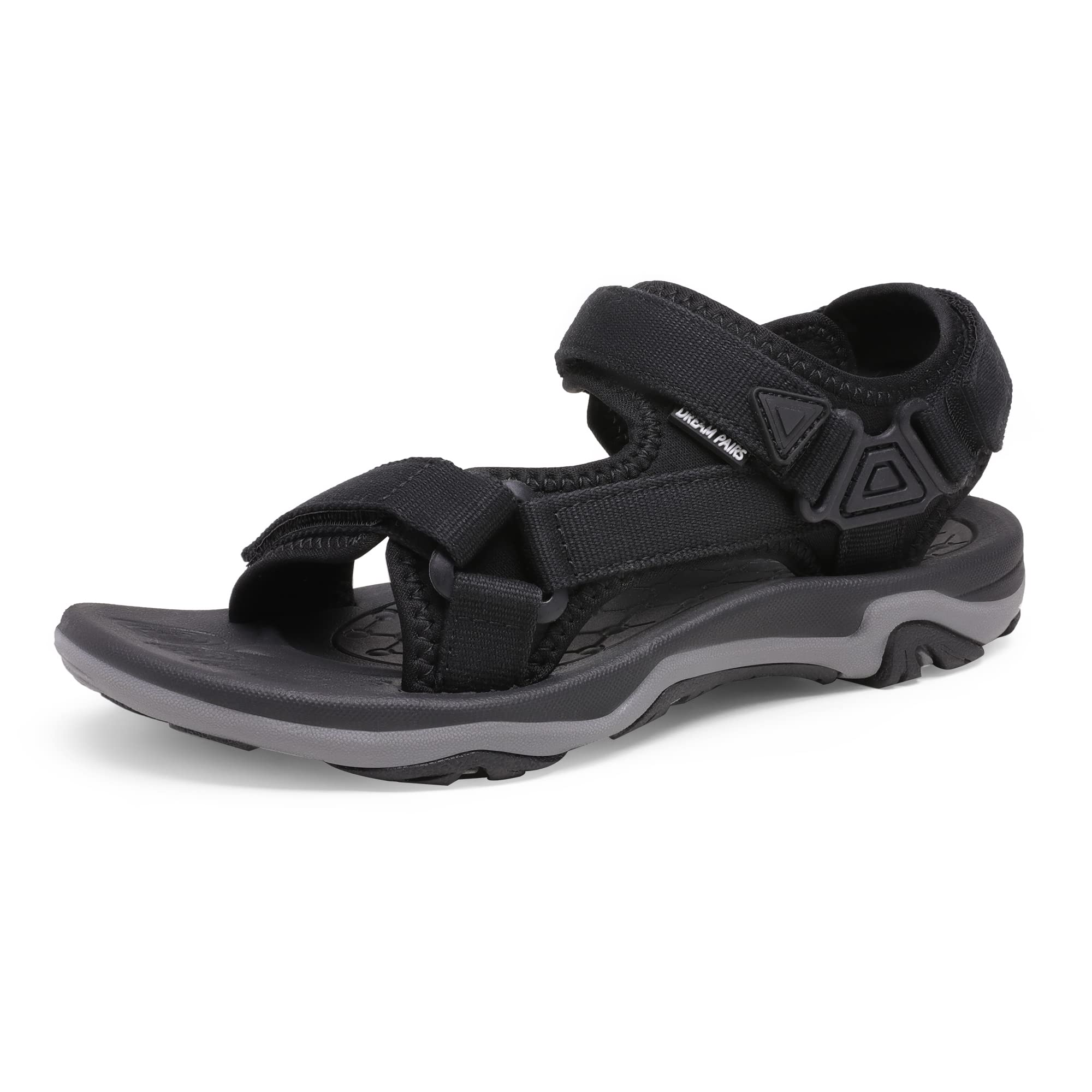 DREAM PAIRS Womens Arch Support Hiking Sandal Sport Outdoor Athletic Comfortable Summer Beach Water Sandals, Black-10 (Dsa214)