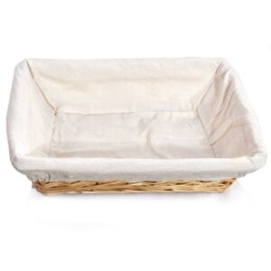 The Lucky Clover Trading Savannah Large Rectangular Tray with Cloth Liner 12in - Natural