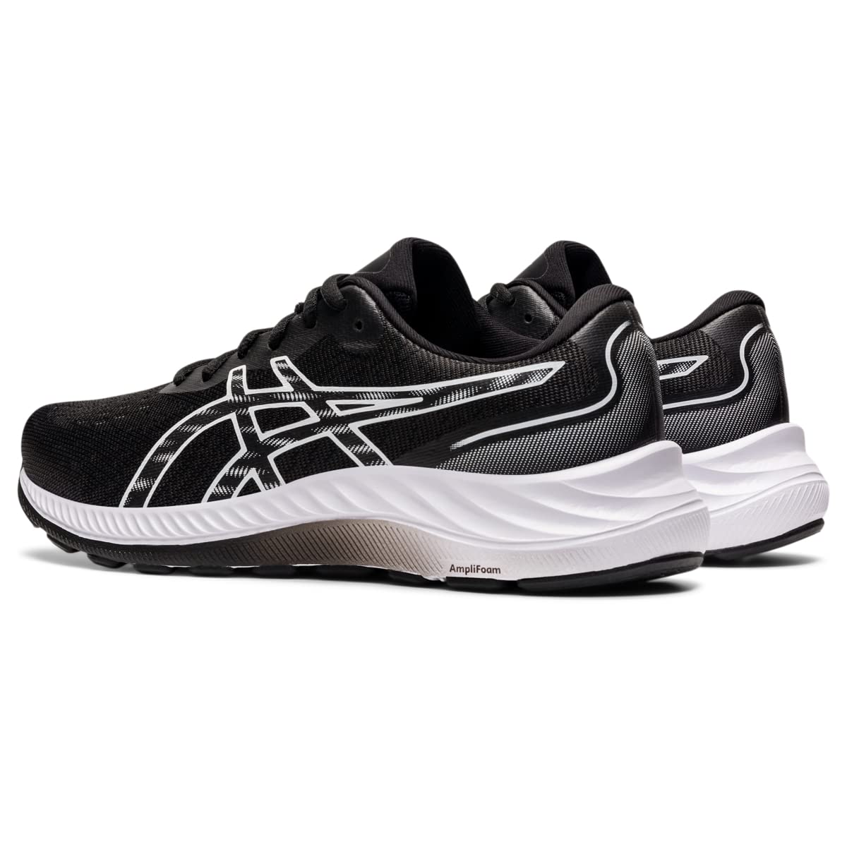 ASICS Women's Gel-Excite 9 Running Shoes, 6, Black/White