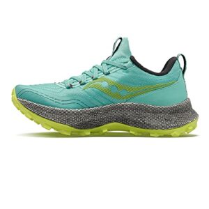 saucony endorphin trail cool mint/acid 9.5 b (m)