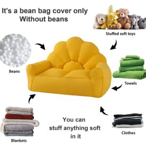 HWOEK Extra Large Bean Bag Chair Cover for Adults, Kids, Teens, Petal-Shaped Bean Bag Sofa Cover Only Without Filling- Memory Foam&Stuffed Animal Storage,Colorful