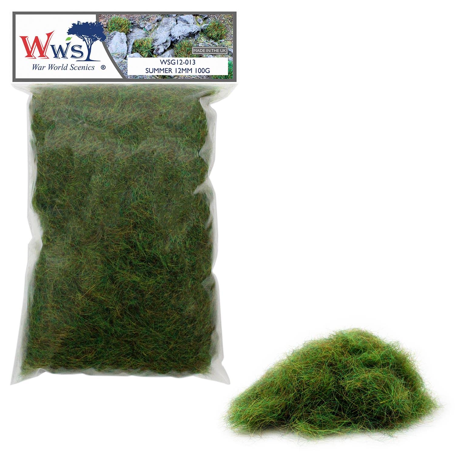 WWScenics | 12mm Summer Static Grass | 100g | WSG12-013 | Realistic Model Scenery Material