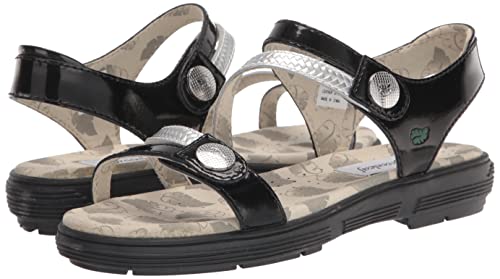 Greenleaf Women's Unity Sandal, Patent Black, 10