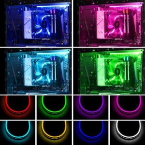 BTF-LIGHTING Neon RGB PC Light Strip 2PCs 19.7in RGB LED Strip for 12V 4-Pin RGB LED headers for ASUS Aura Sync, Gigabyte RGB Fusion, MSI Mystic Light, ASRock RGB